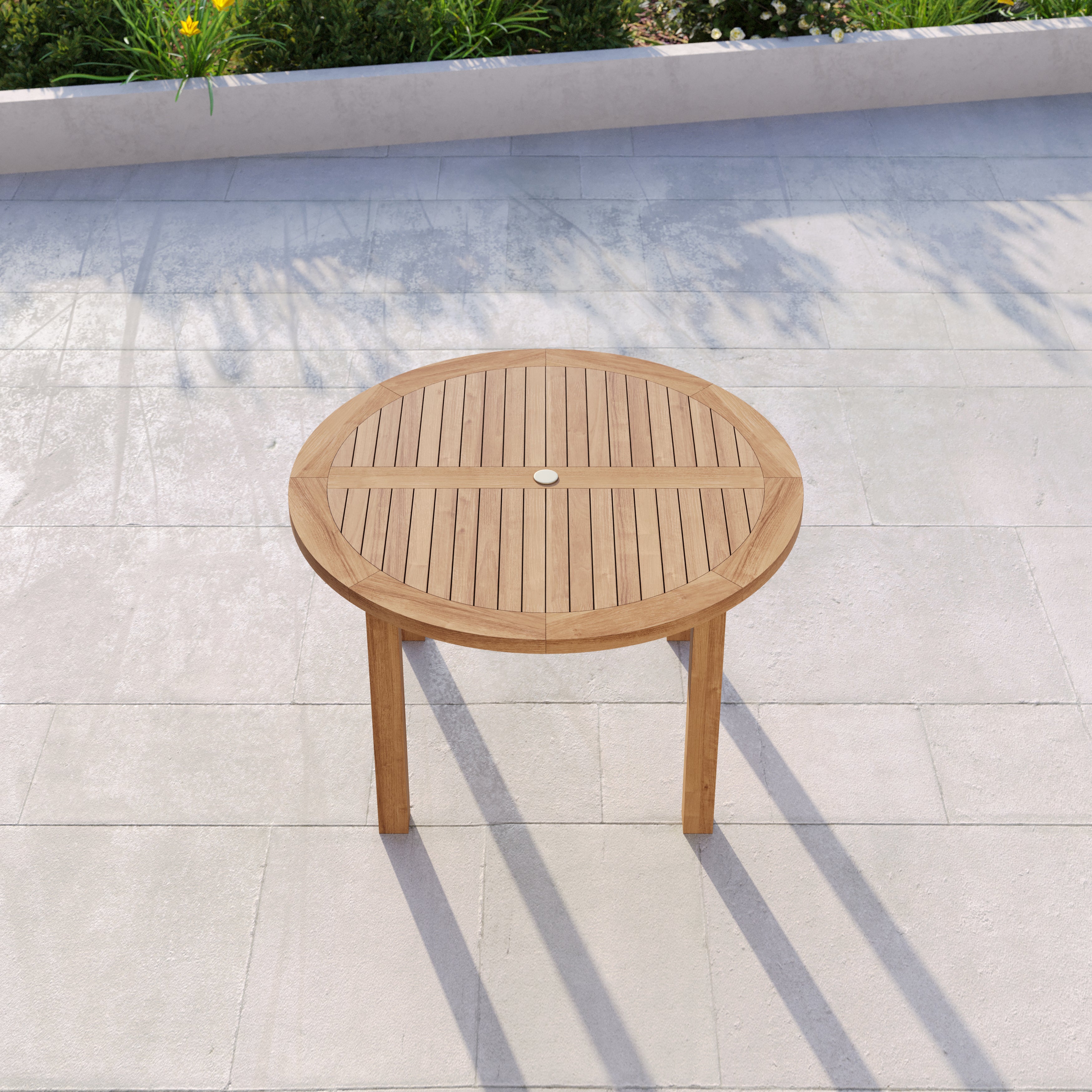 120cm Round Maximus Teak Table | Luxus Home & Garden